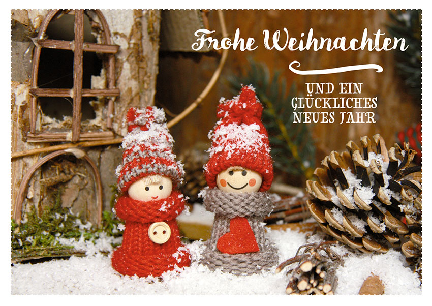 Postkarte Frohe Weihnachten und ein glückliches neues Jahr Postkarte Frohe Weihnachten und ein glückliches neues Jahr